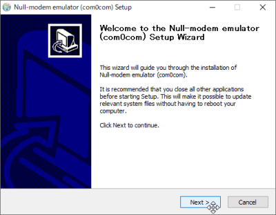 [com0com] Null-modem emulator (com0com)のインストール windows10 64bit ...