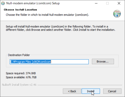 [com0com] Null-modem emulator (com0com)のインストール windows10 64bit ...